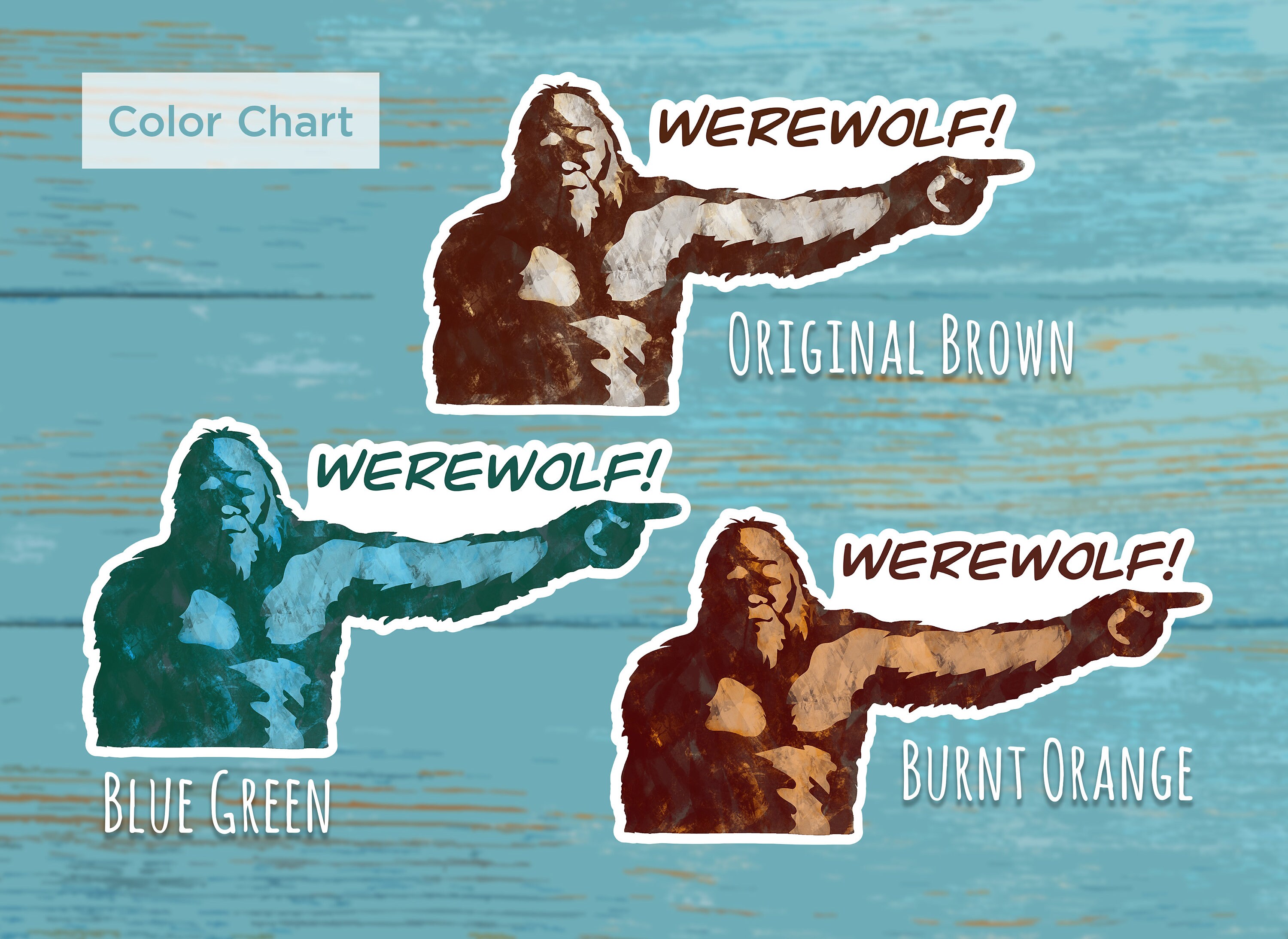 Funny Bigfoot/sasquatch Pointing Sticker. Original Brown Color Choice ...