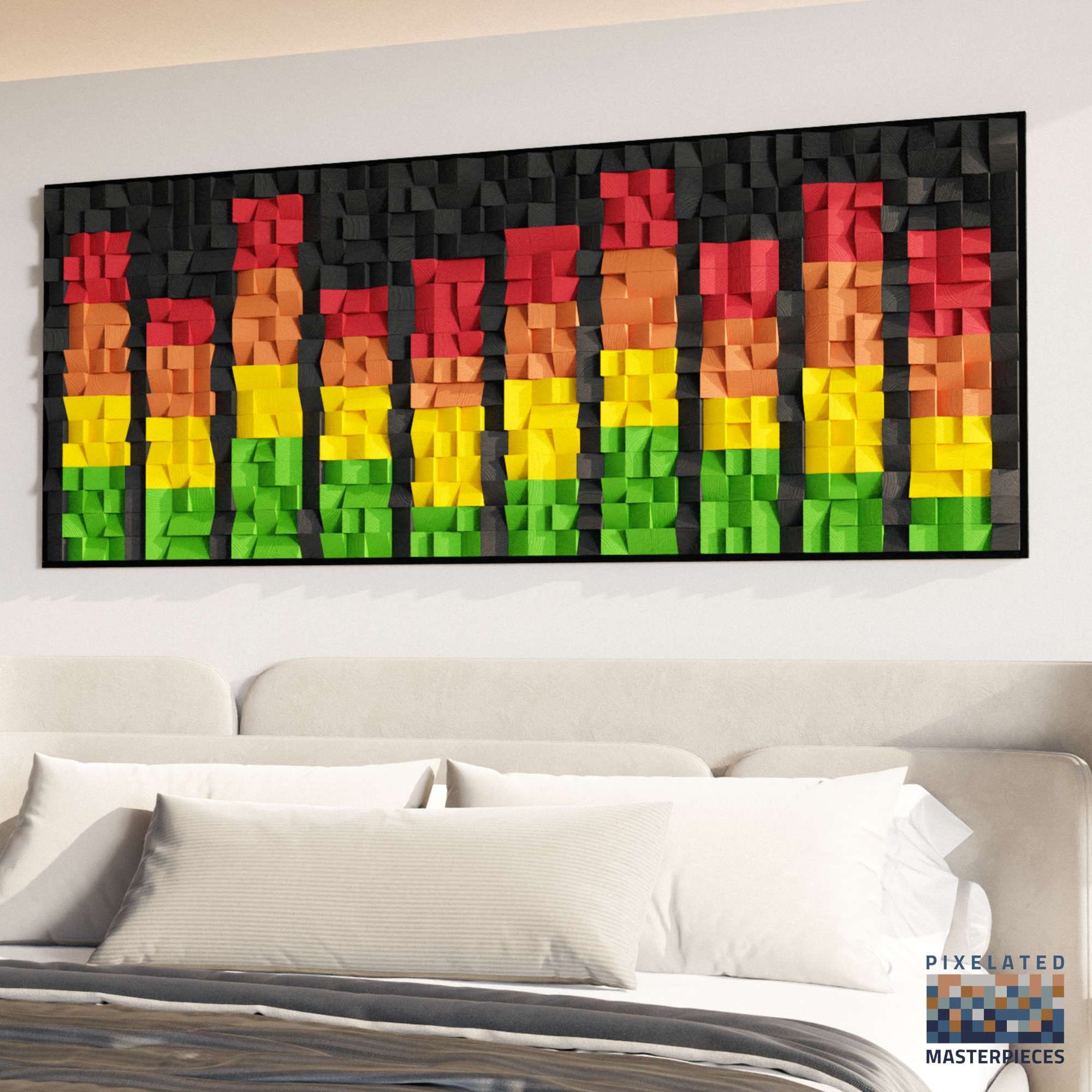 Audiometer 3D Wood Wall Art, Painted Acoustic Panel, Wood Sound ...