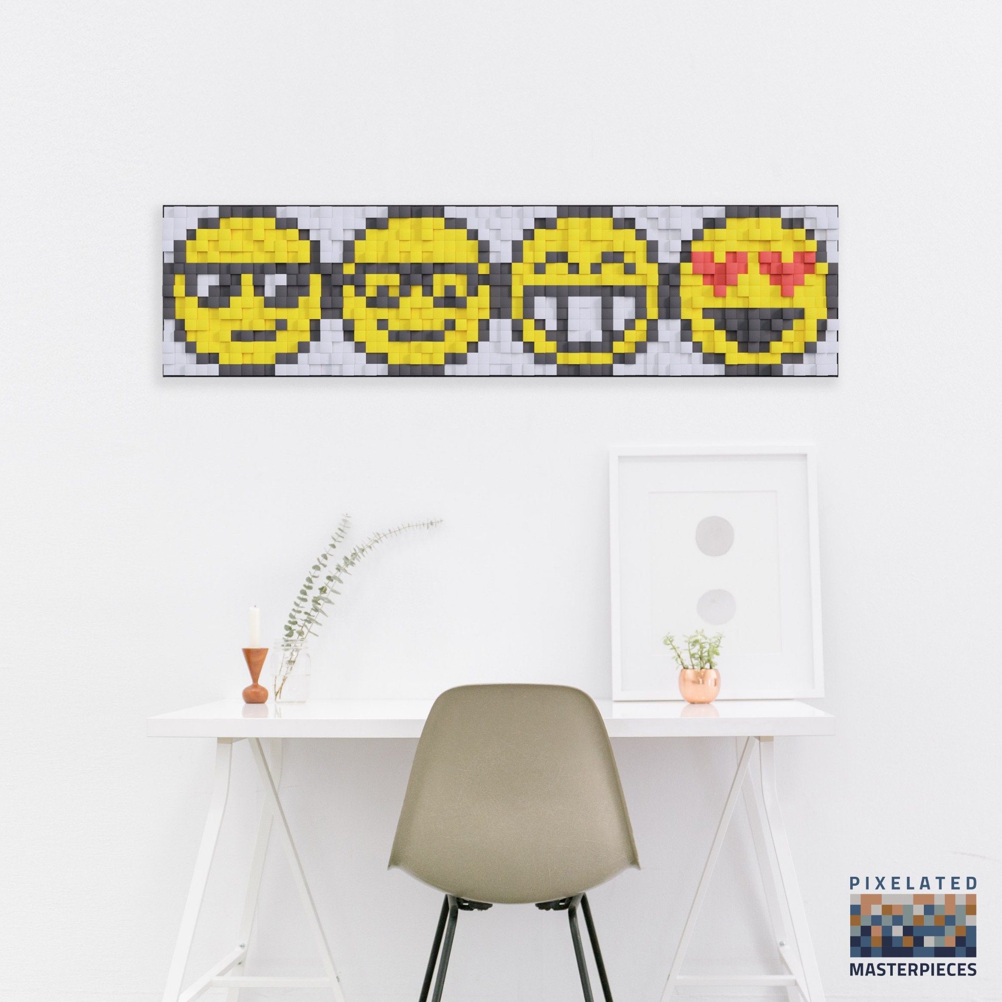 Emoji Wall Art, 3D Wood Wall Art, Wood Art Panel Decor, Large Wall Wood ...