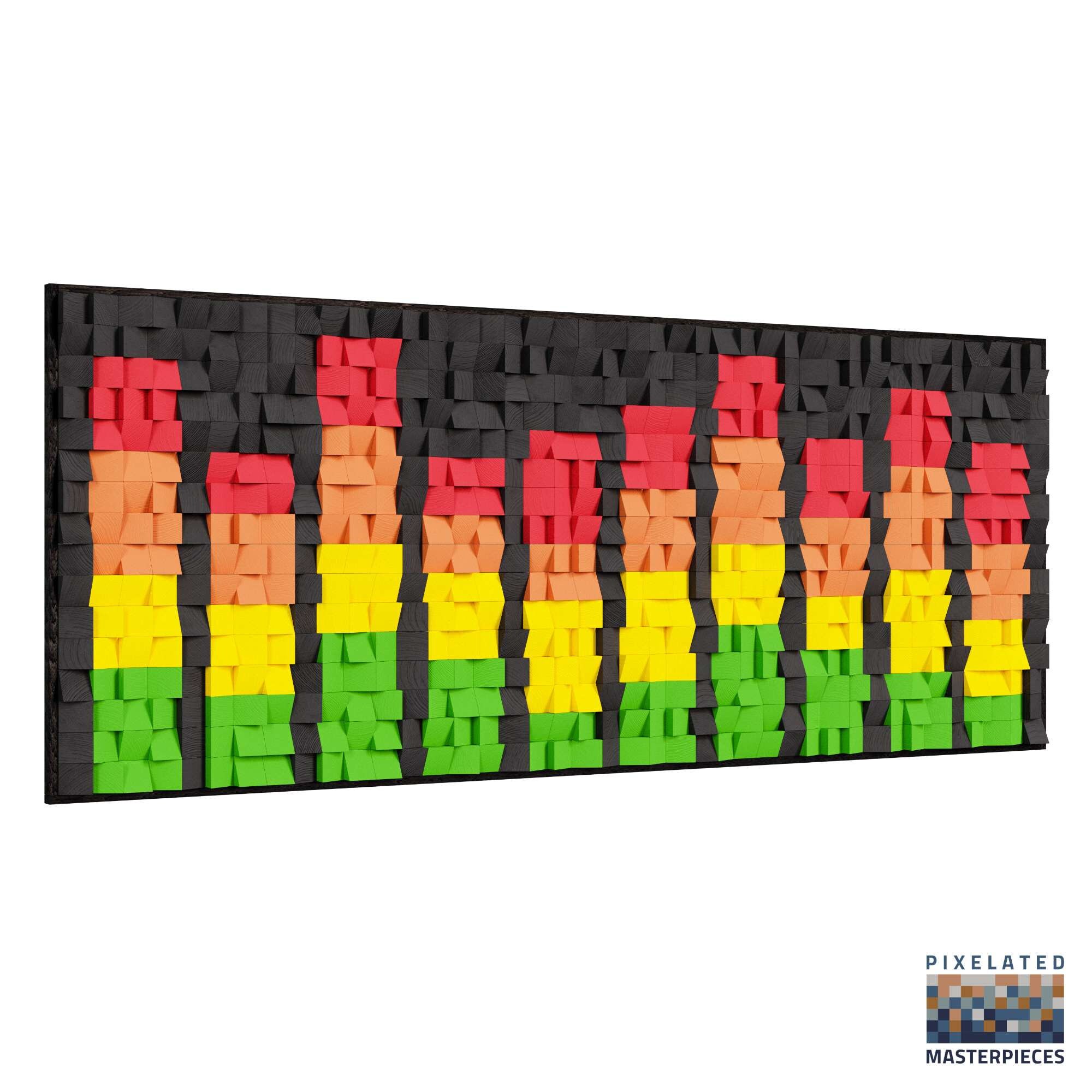 Audiometer 3D Wood Wall Art, Painted Acoustic Panel, Wood Sound ...