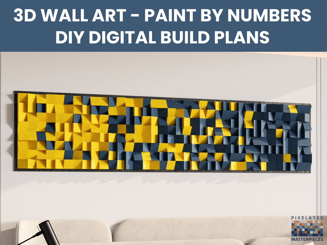3D Wood Wall Art Kit Paint by Number Kits for Adults and Kids Retro ...