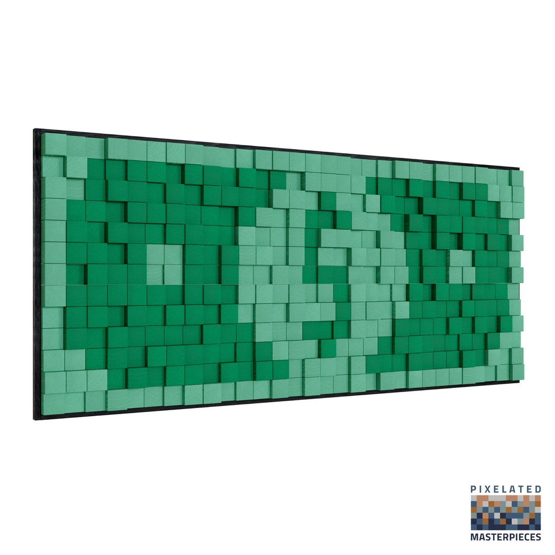 Dollar Bill 3D Wood Wall Art, Painted Acoustic Panel, Wood Sound ...