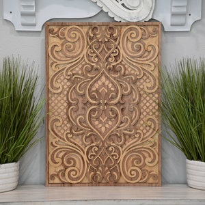 6-layered 3D Wood Art, Minimalist Geometric Wooden Wall Art for Chic ...