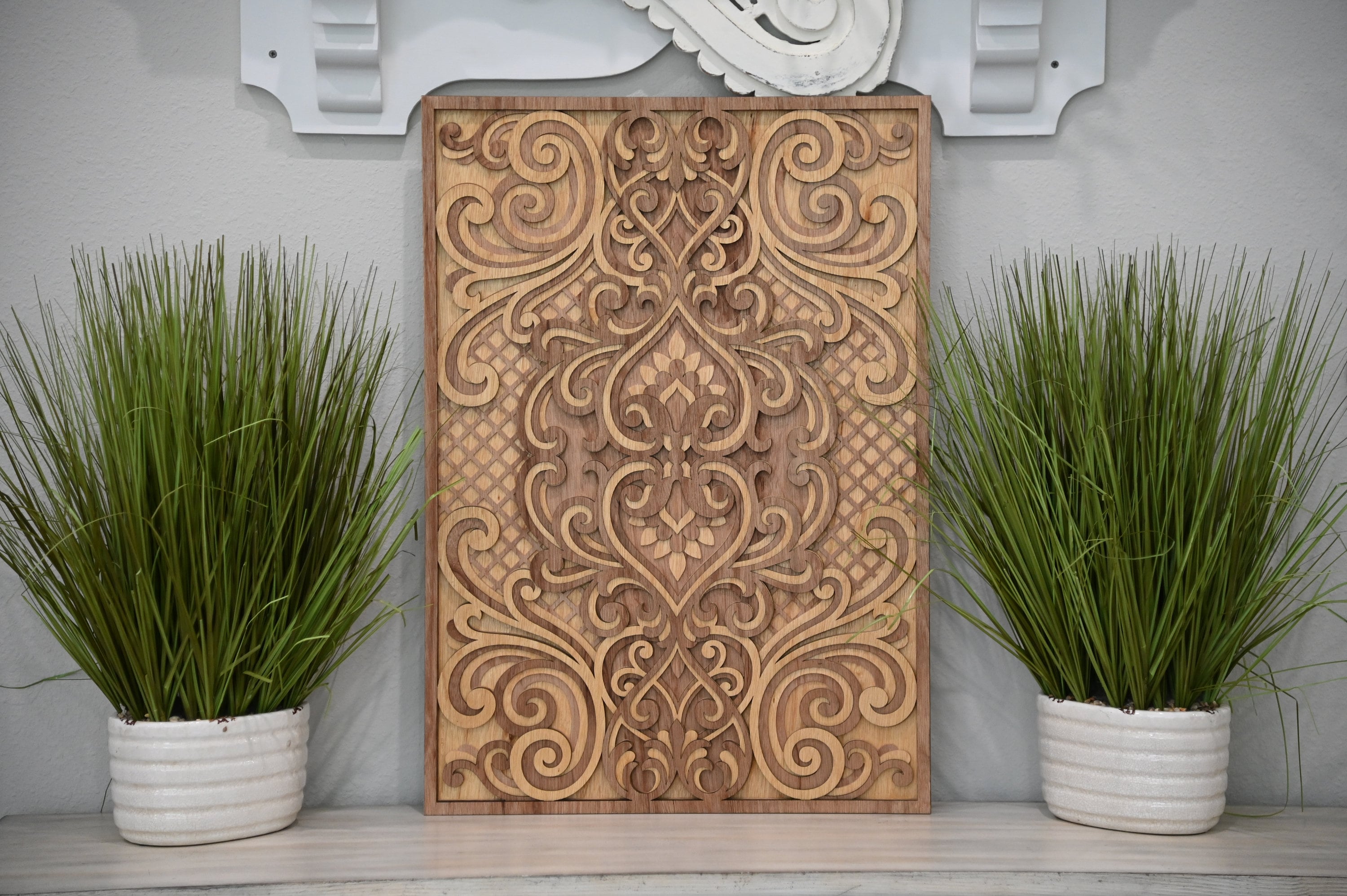 6-layered 3D Wood Art, Minimalist Geometric Wooden Wall Art for Chic ...