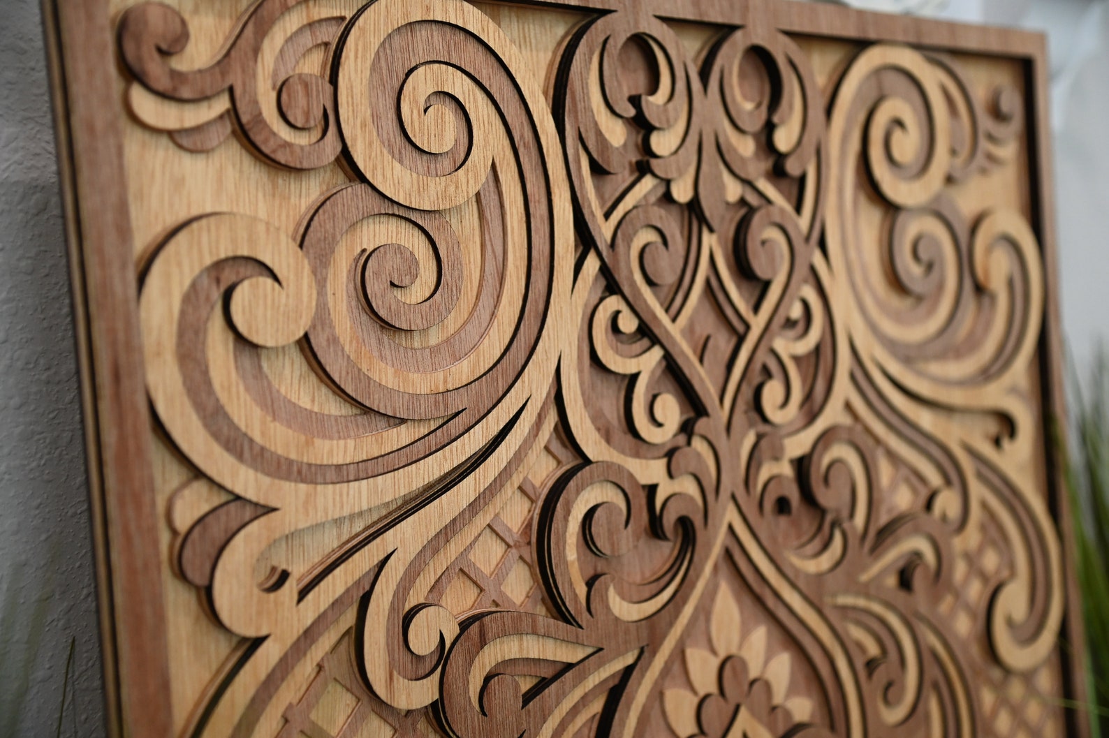 6-layered 3D Wood Art, Minimalist Geometric Wooden Wall Art for Chic ...