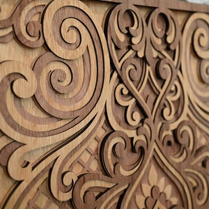 6-layered 3D Wood Art, Minimalist Geometric Wooden Wall Art for Chic ...