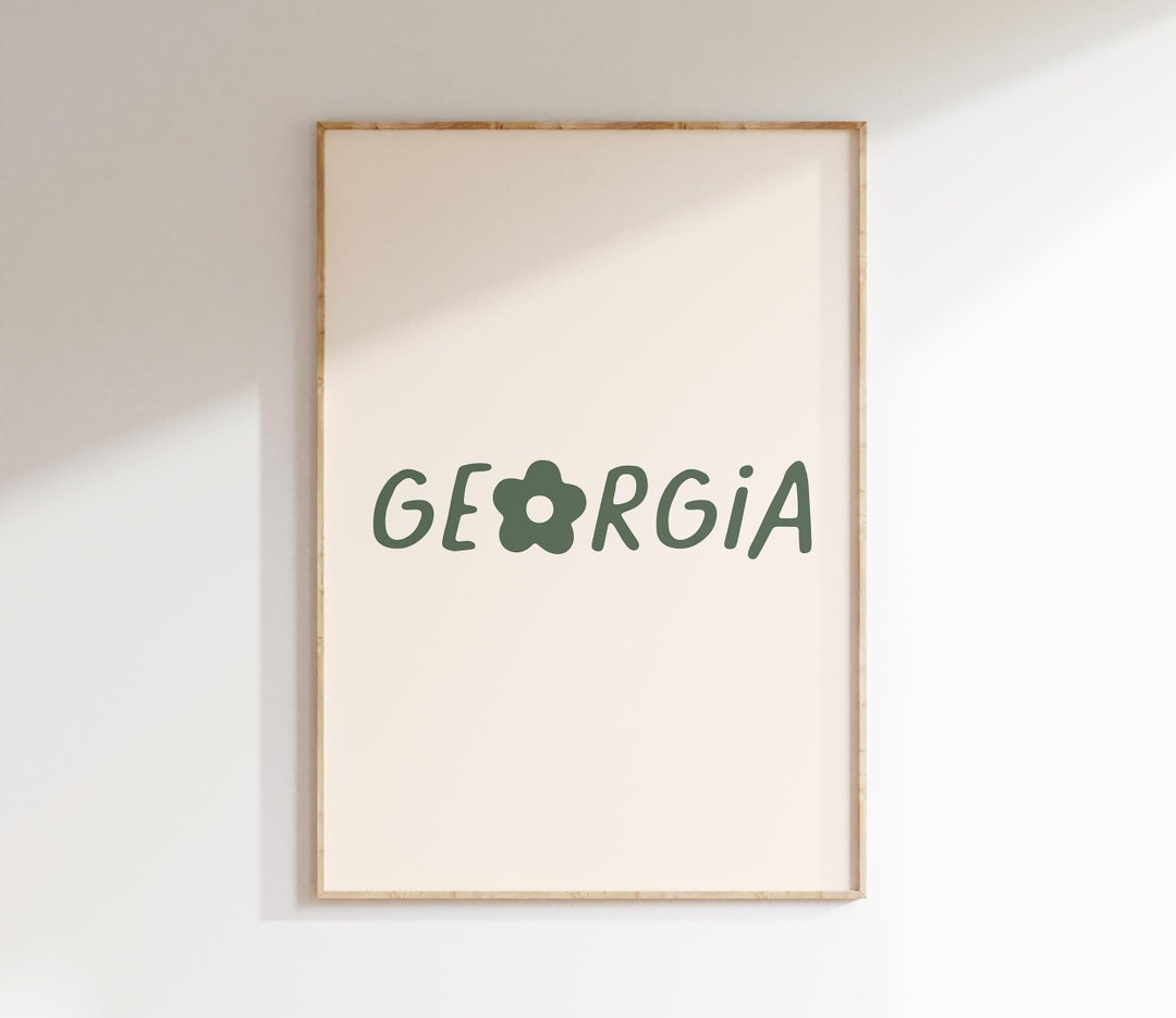 GEORGIA Print Georgia State Wall Art Georgia Poster Minimalist Georgia ...