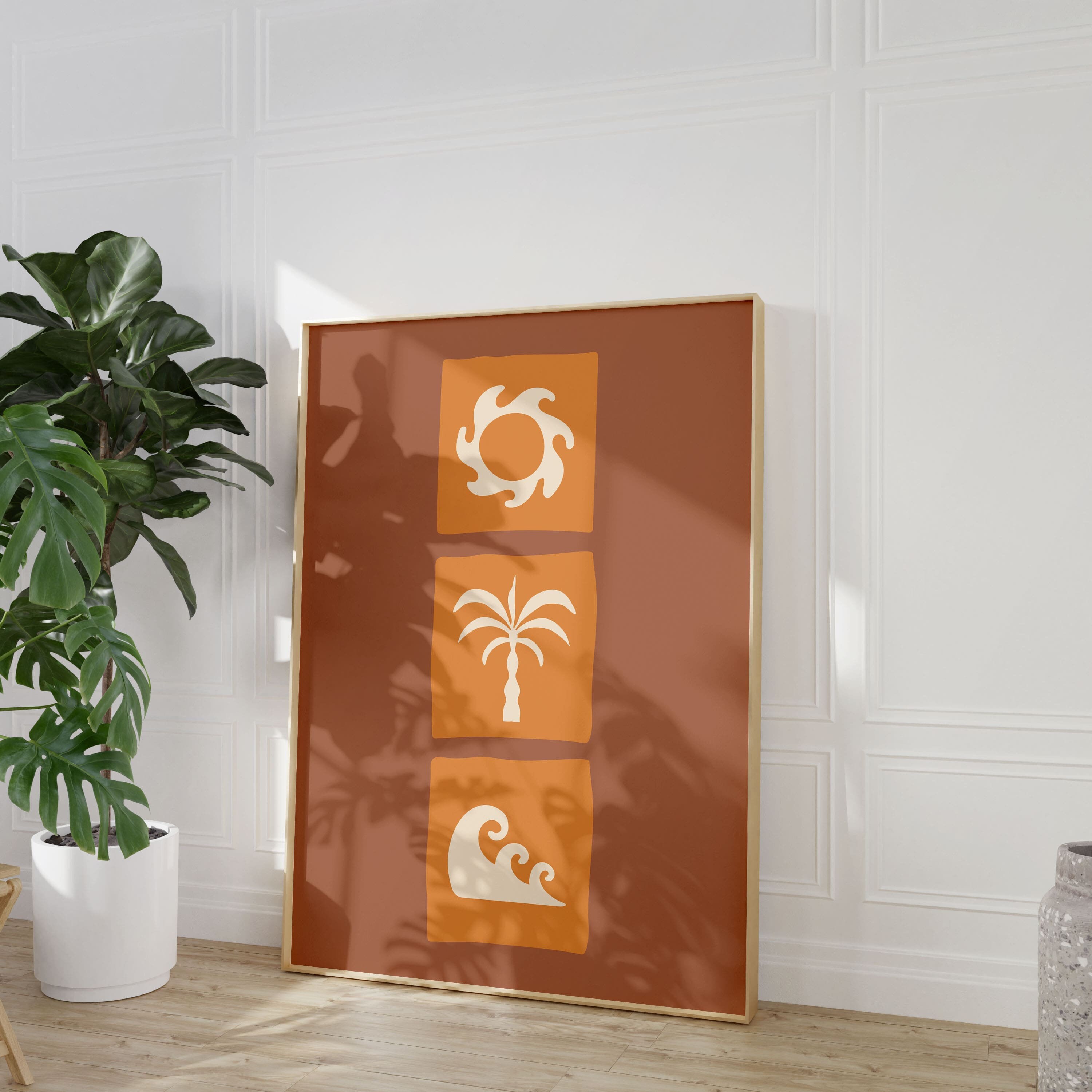 Palm Tree Boho Poster Palm Tree Wall Art Boho Neutral Home - Etsy