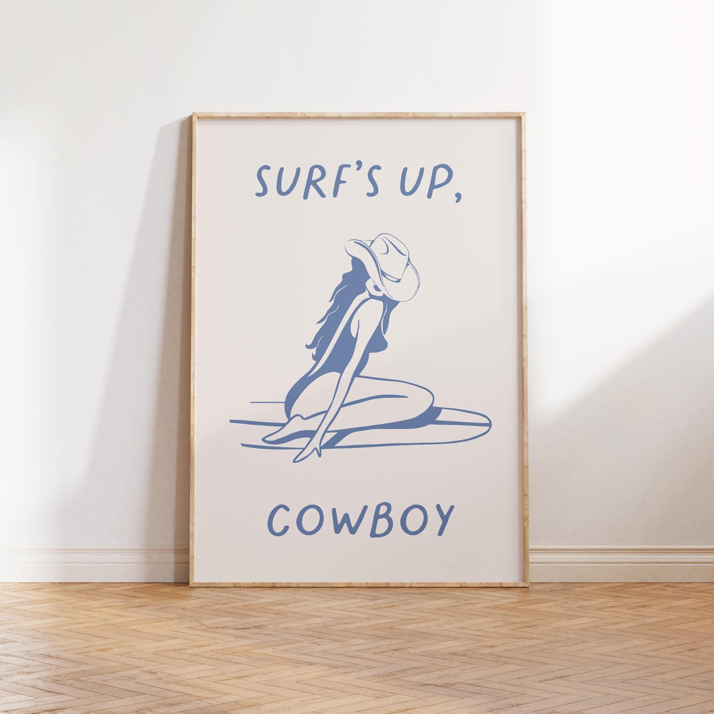 Cowboy Print Vintage Cowboy Poster Coastal Cowgirl Wall Art Western ...