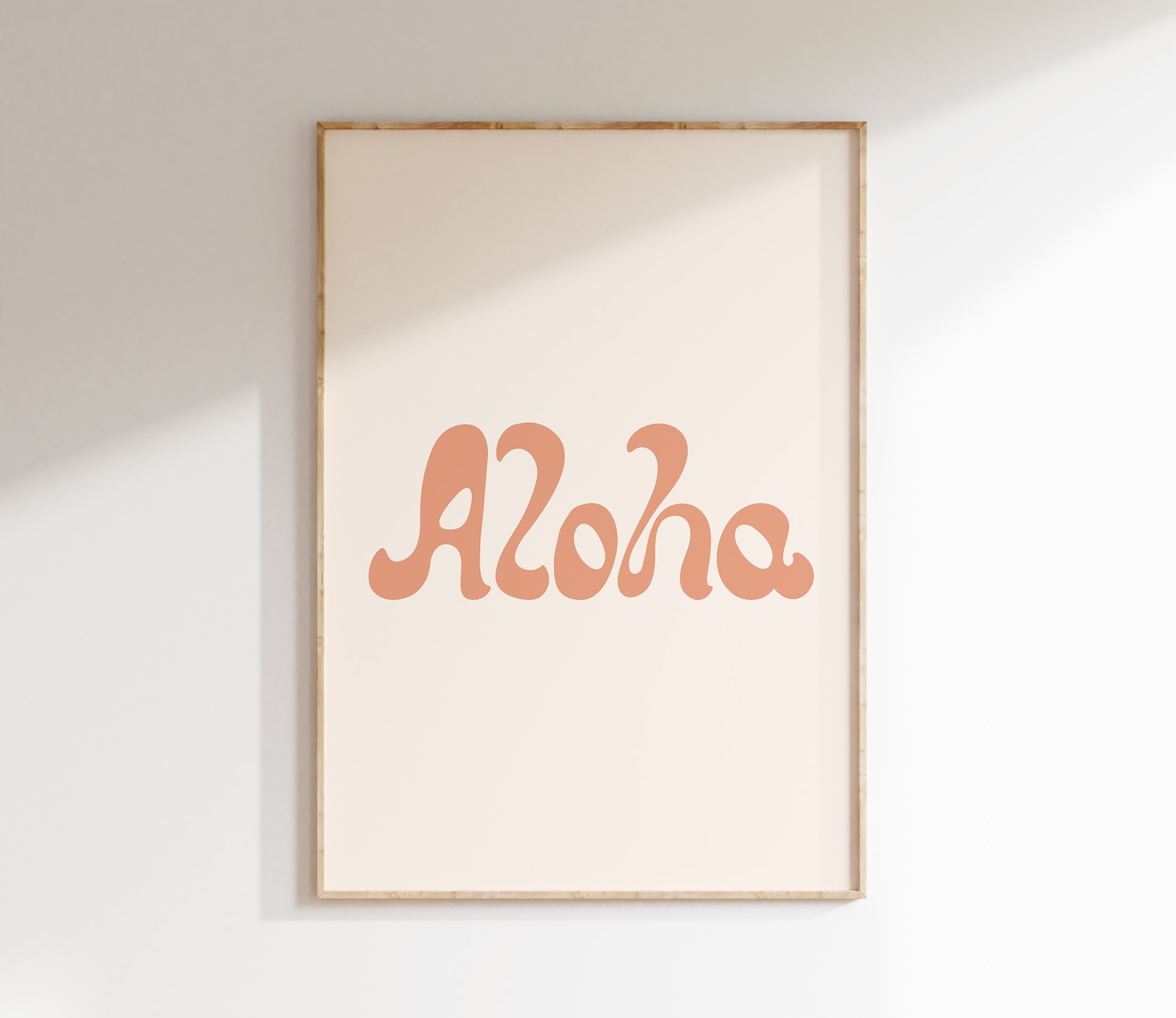 Aloha Print Trendy Beach Wall Art Aloha Typografie Print Hawaii Surf ...