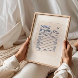 TAURUS Print Zodiac Poster Star Sign Wall Art Taurus Wall Art Trendy ...