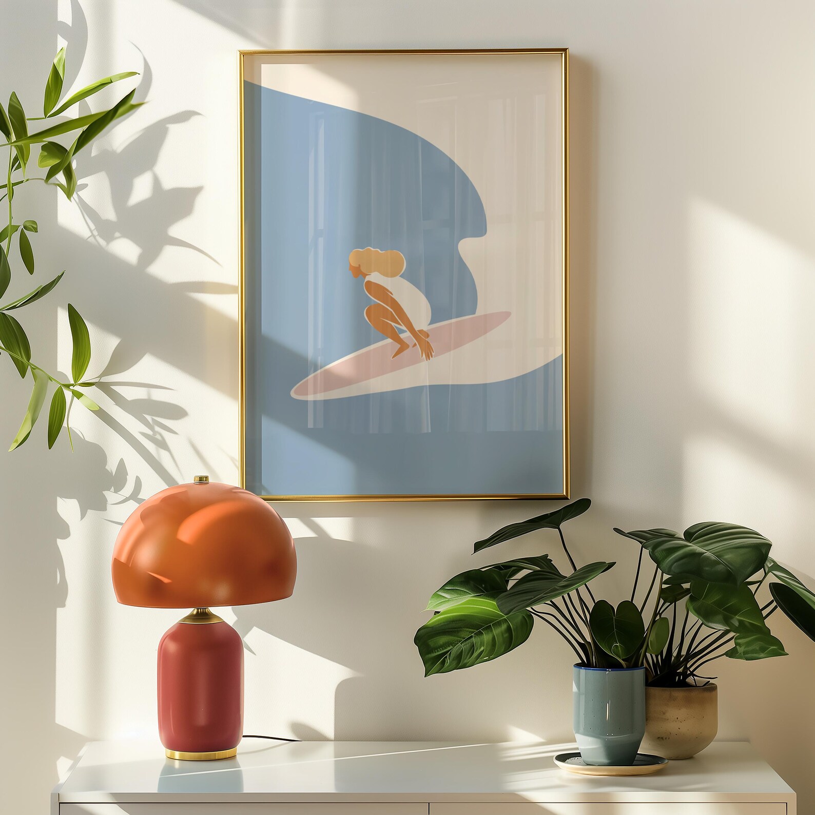 Surf Print Beachy Wall Art Trendy Surf Poster Minimalist Coastal Decor ...