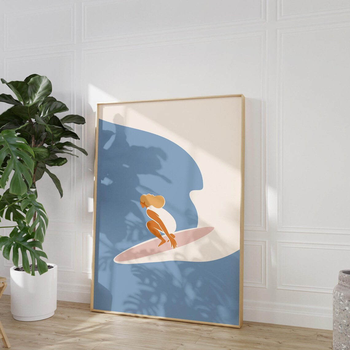 Surf Print Beachy Wall Art Trendy Surf Poster Minimalist Coastal Decor ...