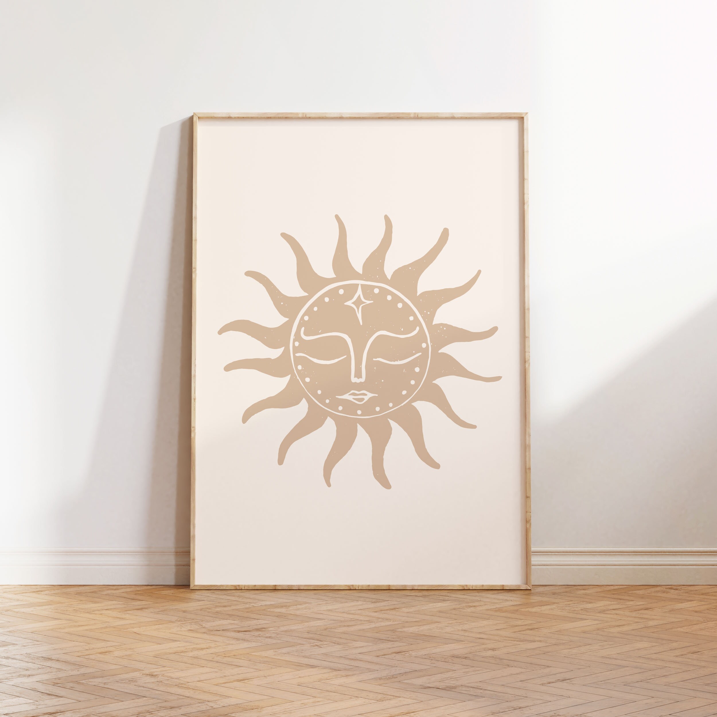 Sun Print Boho Wall Art Sun Poster Neutral Sun Print Neutral Nursery ...