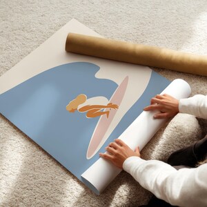 Surf Print Beachy Wall Art Trendy Surf Poster Minimalist Coastal Decor ...