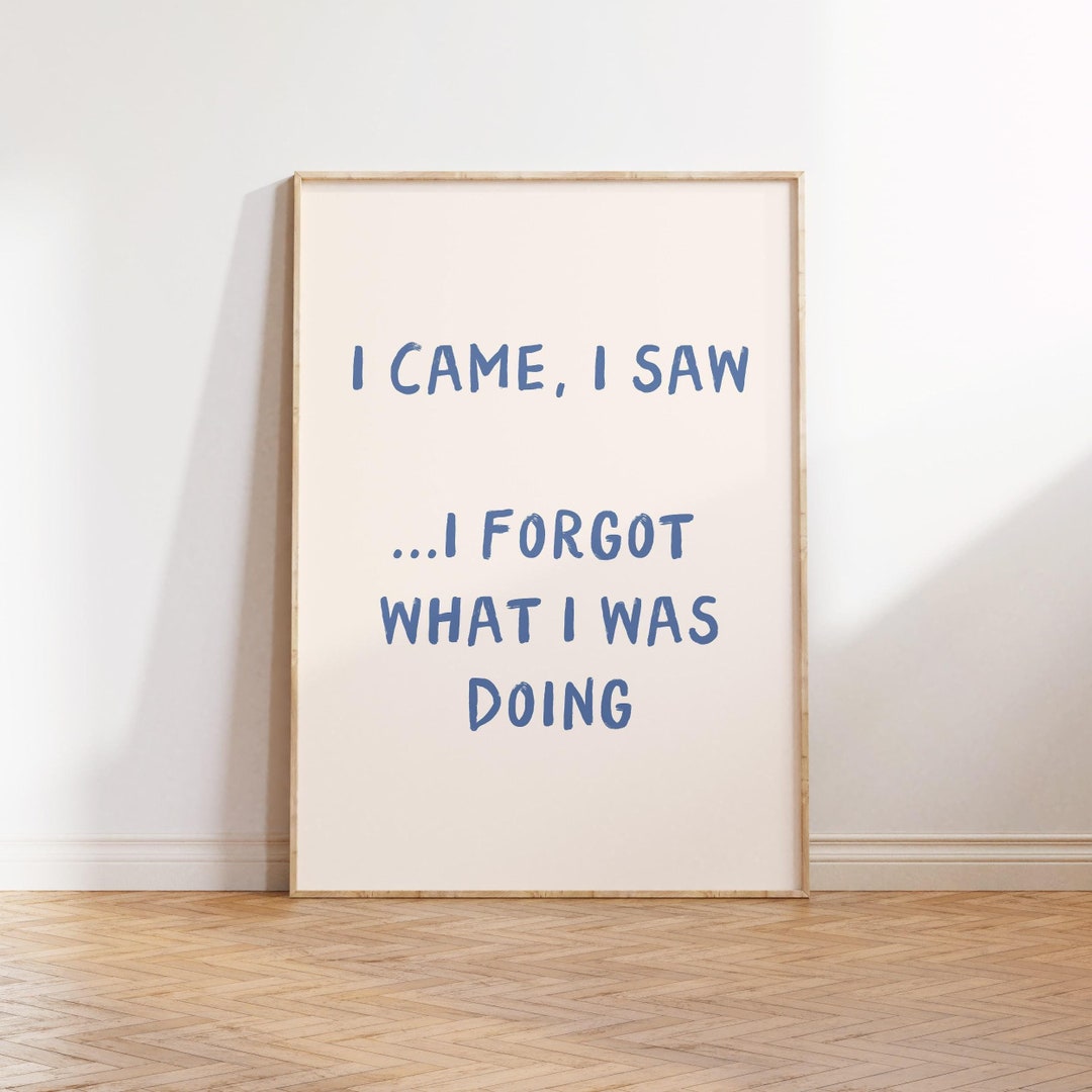 Funny ADHD Print Neurodivergent Wall Art ADHD Gifts Minimalist Poster ...