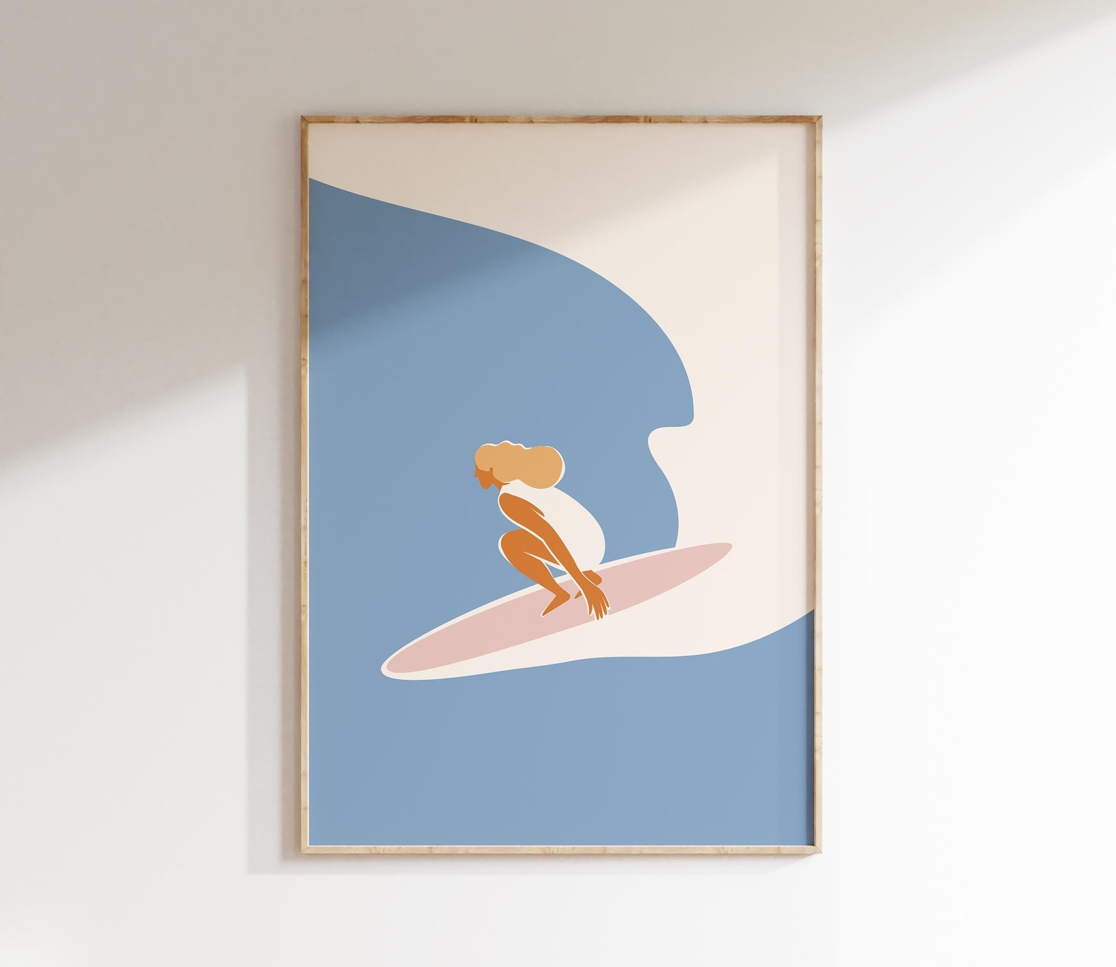 Surf Print Beachy Wall Art Trendy Surf Poster Minimalist Coastal Decor ...