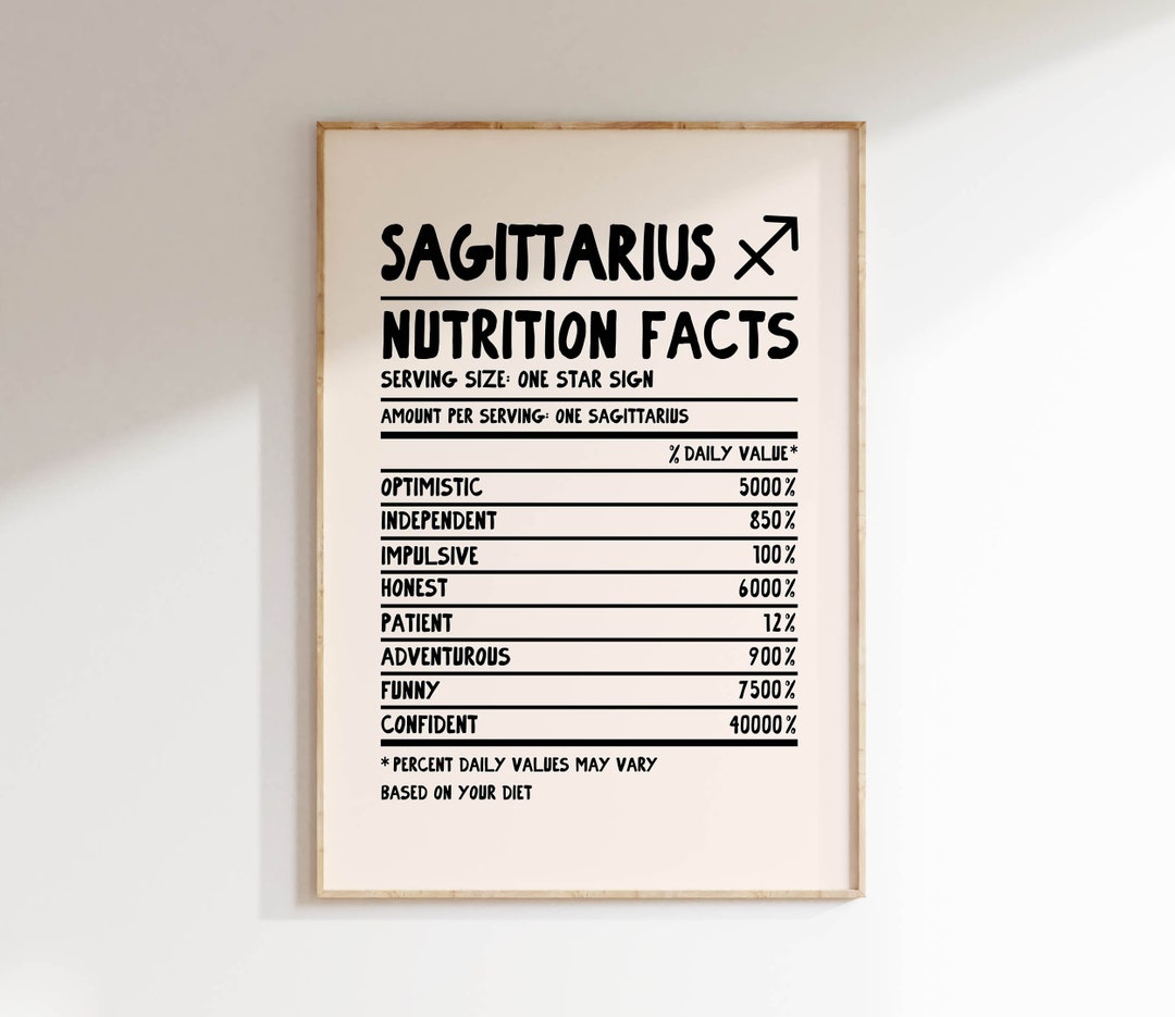 SAGITTARIUS Print Zodiac Poster Star Sign Wall Art Sagittarius Wall Art ...
