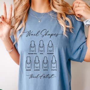 Nail Shapes Shirt, Funny Nail Hustler Tee, Manicurists Shirt, Nail ...