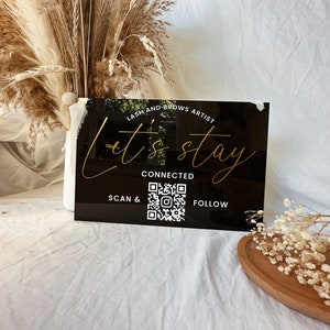 Personalized QR Code Sign Custom Acrylic Beauty Sign Beauty - Etsy