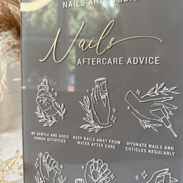 Nail Aftercare Wall Sign - Etsy