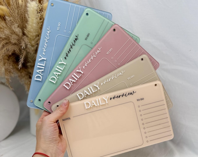 Acrylic Daily Planner, Acrylic Dry Erase Planner, Beauty Artist ...
