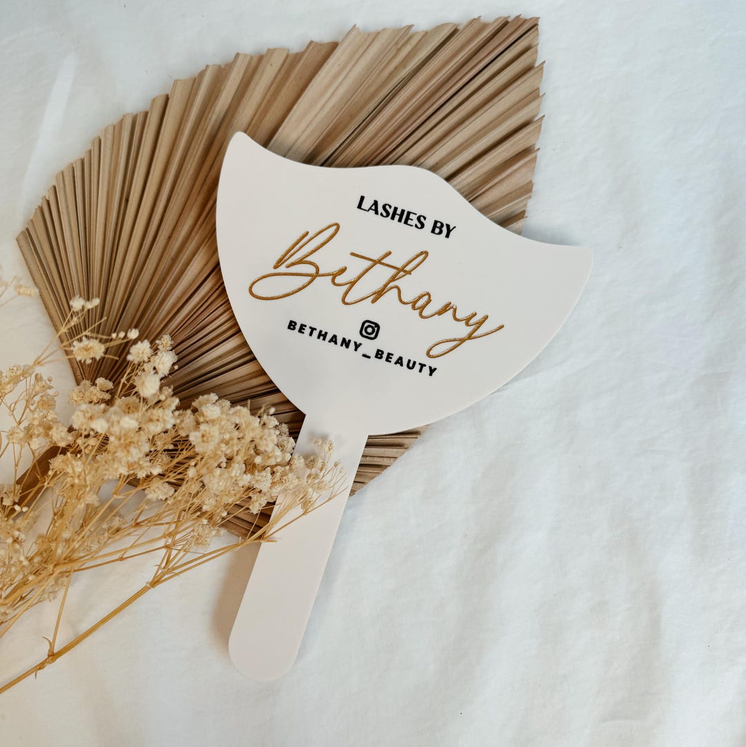 Custom Handheld Mirror, Acrylic Lash Tech Photo Prop, Eyelash Beauty ...