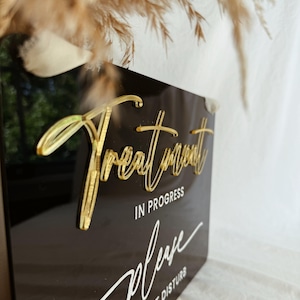 Reversible Lashing Hanging Door Sign, Custom Do Not Disturb Acrylic ...