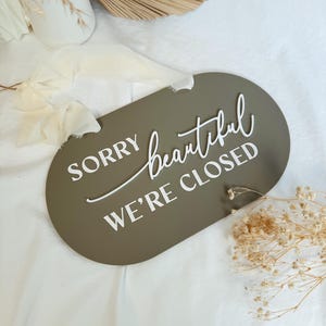 3D Reversible Open Close Hanging Door Sign, Double Sided We're Open ...