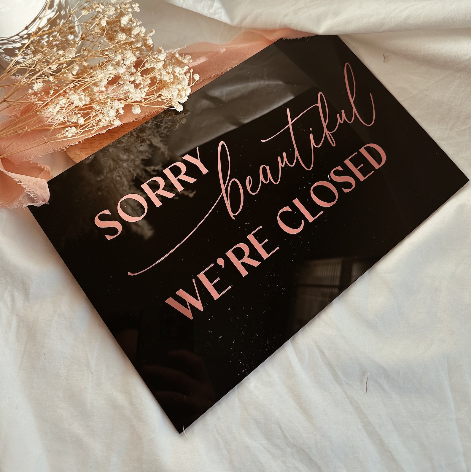 Reversible Open & Close Hanging Door Sign, Double Sided We're Open ...