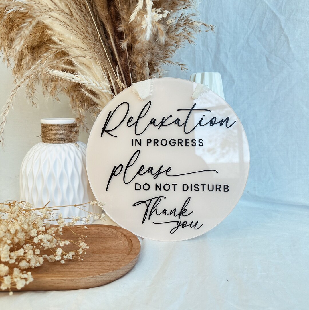 Custom Round Acrylic Sign, Do Not Disturb Sign, Office Door Hanger ...