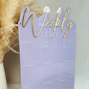 Acrylic Weekly Planner, Acrylic Dry Erase Planner, Beauty Artist ...