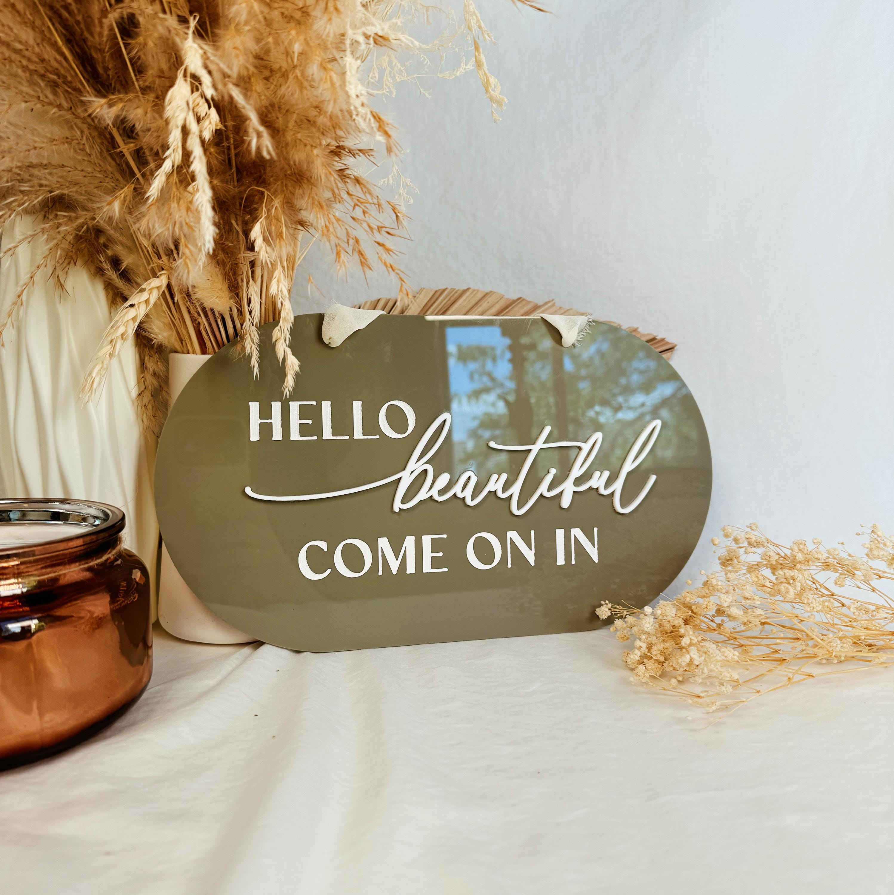3D Reversible Open Close Hanging Door Sign, Double Sided We're Open ...