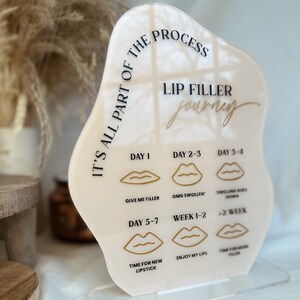 Lip Filler Injections Journey Acrylic Sign, Beauty Sign, Aesthetics ...