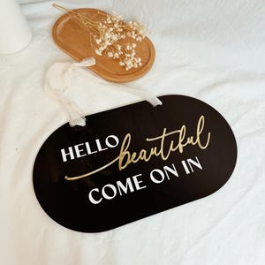 3D Reversible Open Close Hanging Door Sign, Double Sided We're Open ...