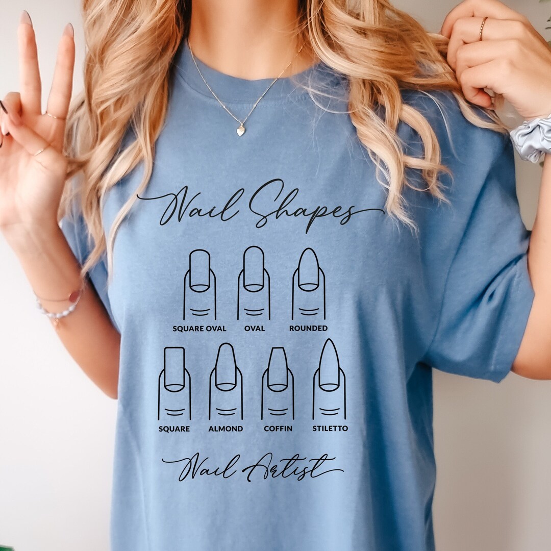 Nail Shapes Shirt, Funny Nail Hustler Tee, Manicurists Shirt, Nail ...