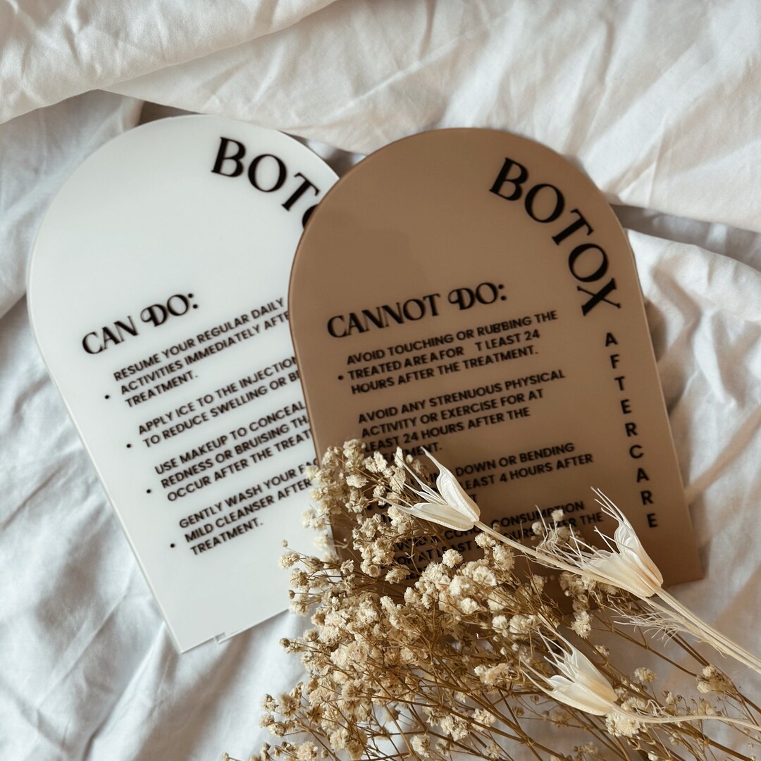 Acrylic Sign Botox Filler Aftercare, Acrylic Guide Aesthetic Business ...