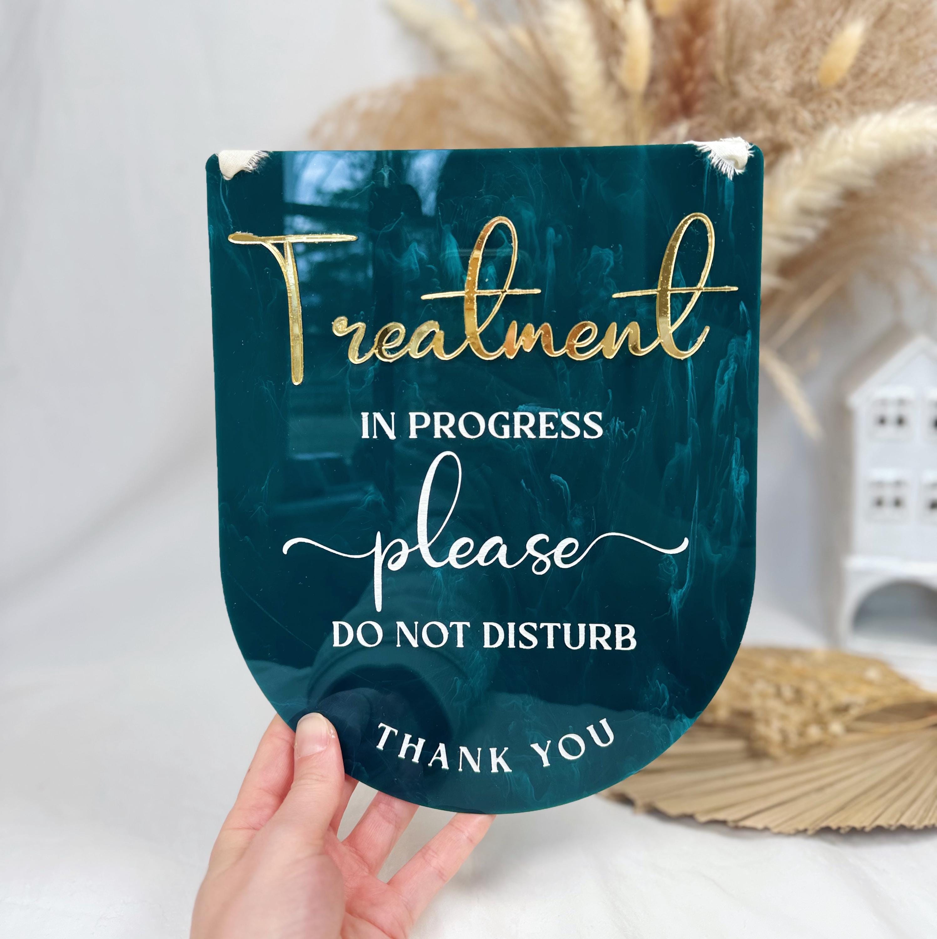 Treatment Hanging Door Sign, Custom Do Not Disturb Acrylic Sign, in ...