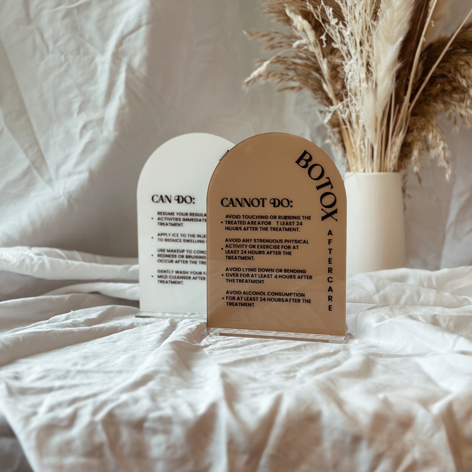 Acrylic Sign Botox Filler Aftercare, Acrylic Guide Aesthetic Business ...