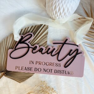 Custom 3D Acrylic Sign, Office Door Hanger, Rectangular Beauty in ...