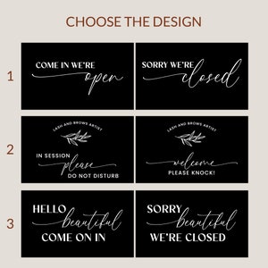 Reversible Open & Close Hanging Door Sign, Double Sided We're Open ...