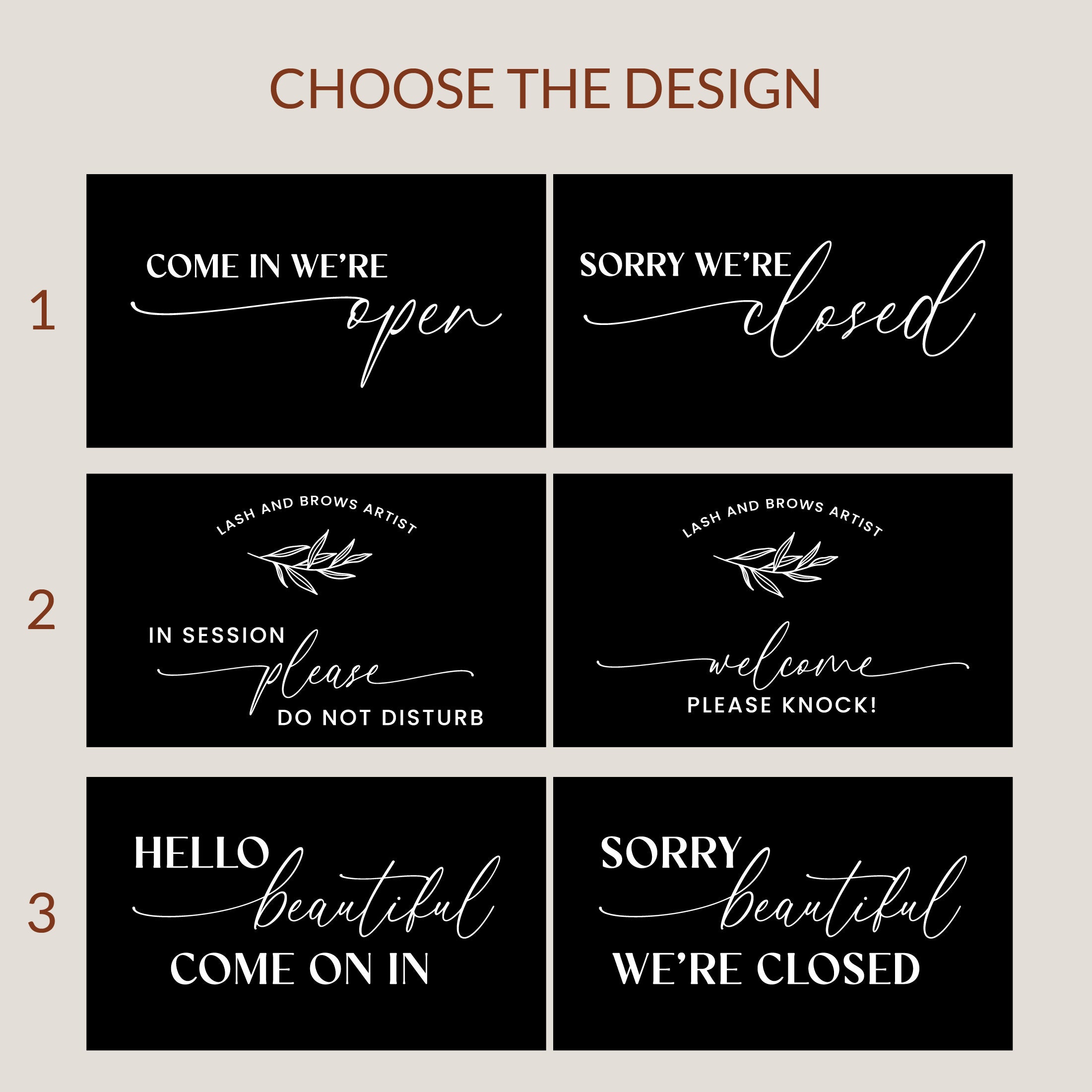 Reversible Open & Close Hanging Door Sign, Double Sided We're Open ...