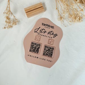 QR Code Follow Us Display, Custom Cloud Sign, QR Code Reception Sign ...