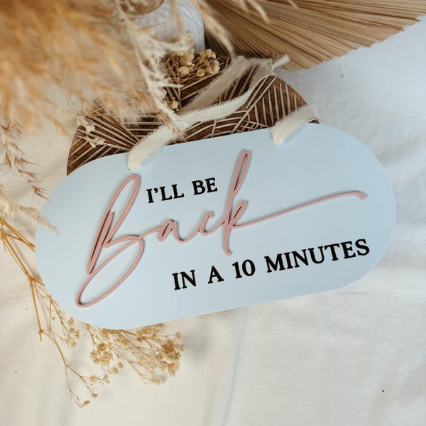 Be Back Shortly Sign - Etsy