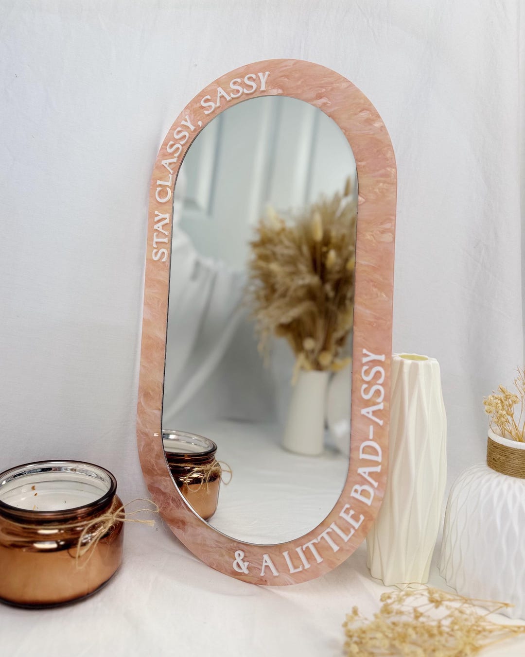 Stay Classy Sassy Big Mirror, Custom Beauty Salon Mirror, Lash Brow ...