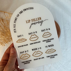 Lip Filler Injections Journey Acrylic, Beauty Sign, Aesthetics Clinic ...