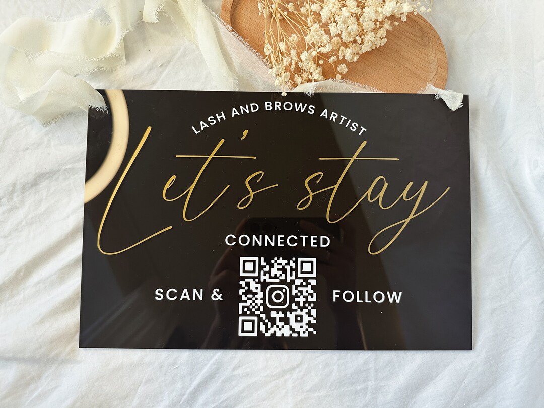 Personalized QR Code Sign Custom Acrylic Beauty Sign Beauty - Etsy