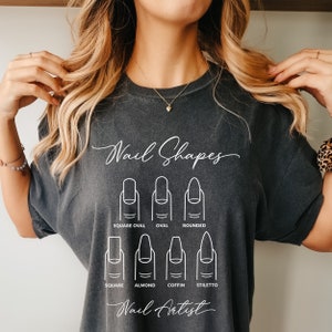 Nail Shapes Shirt, Funny Nail Hustler Tee, Manicurists Shirt, Nail ...