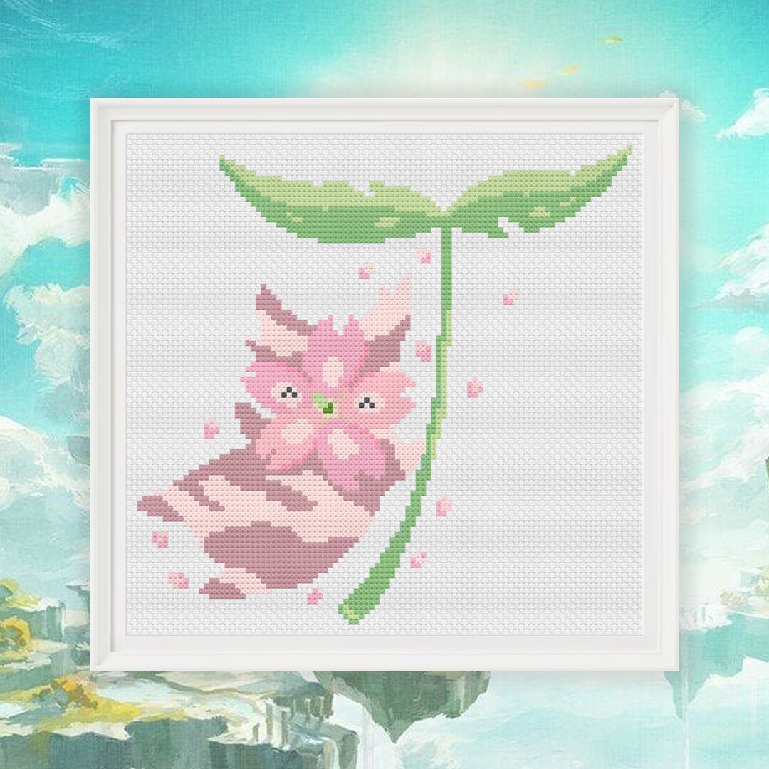 Cherry Blossom Korok Cross Stitch Pattern: Zelda Tears of the Kingdom ...