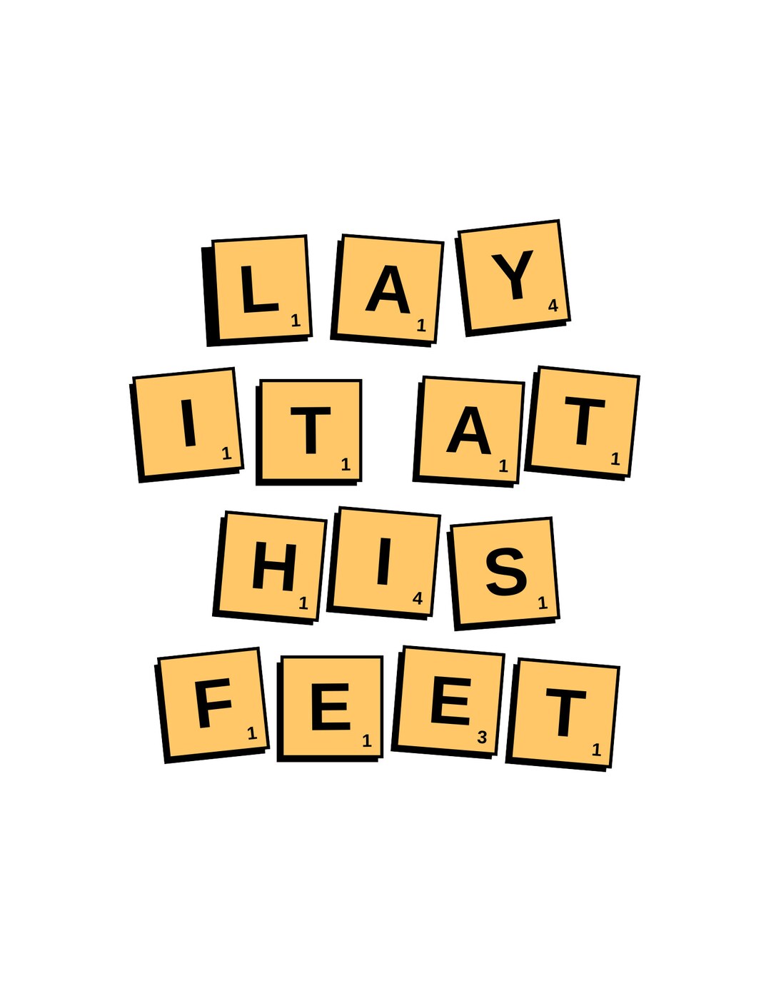 Lay It at His Feet | Scrabble | PNG - Etsy